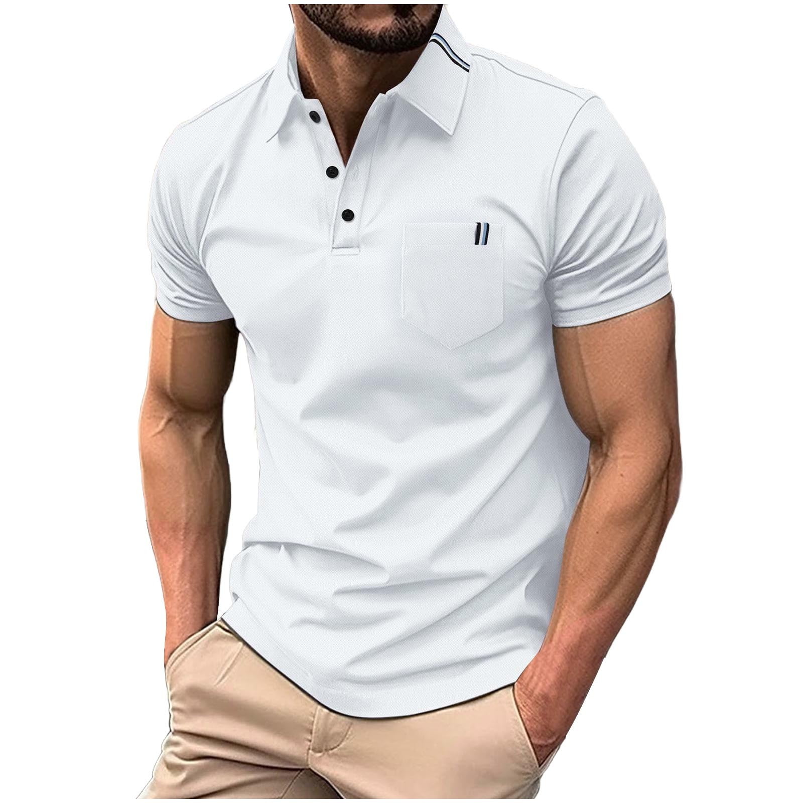 Generic Men's Polo Shirts 2025 Short Sleeve Casual Polo T Shirt Slim ...