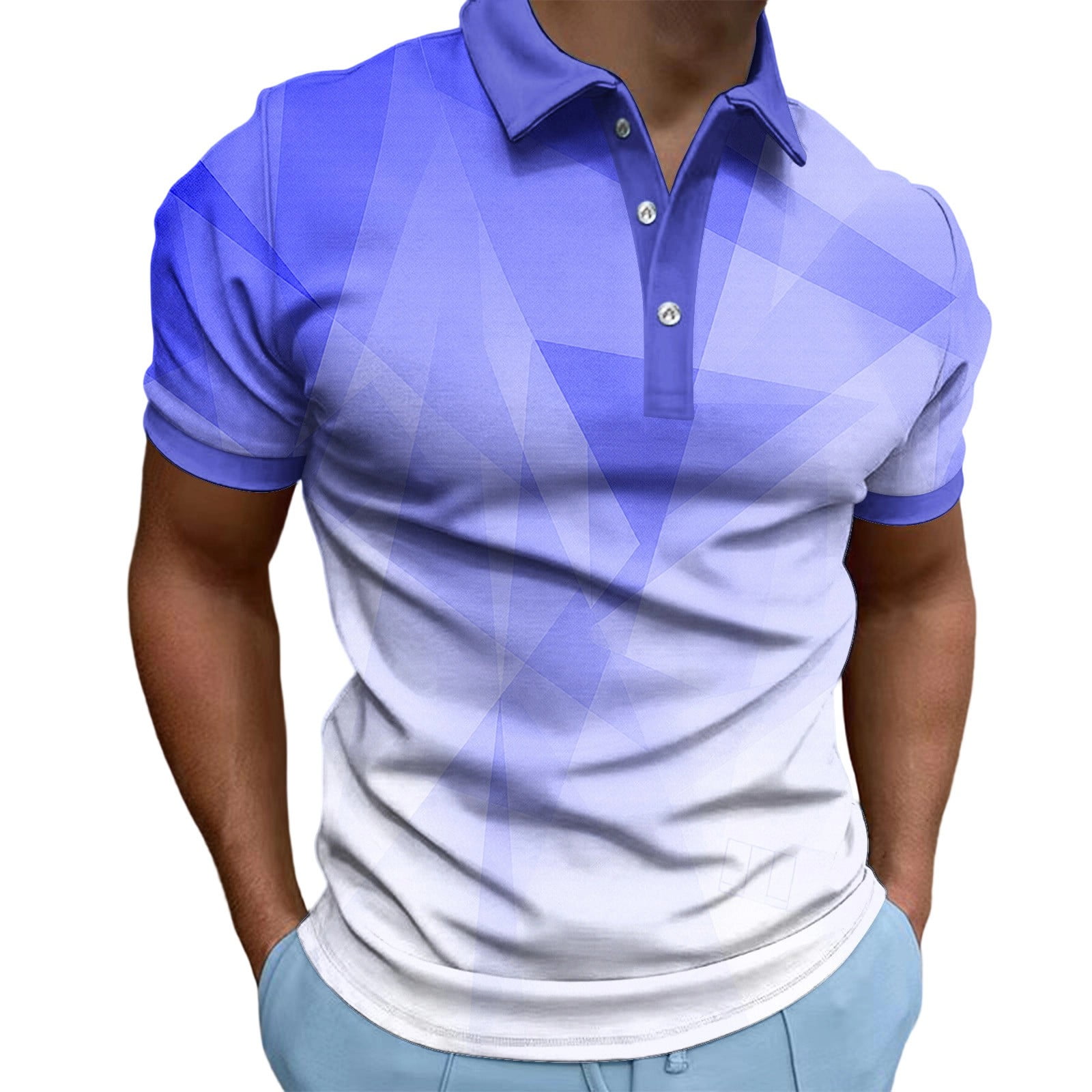 Generic Men's Polo Shirts Short Sleeve Casual Stylish Button Golf ...
