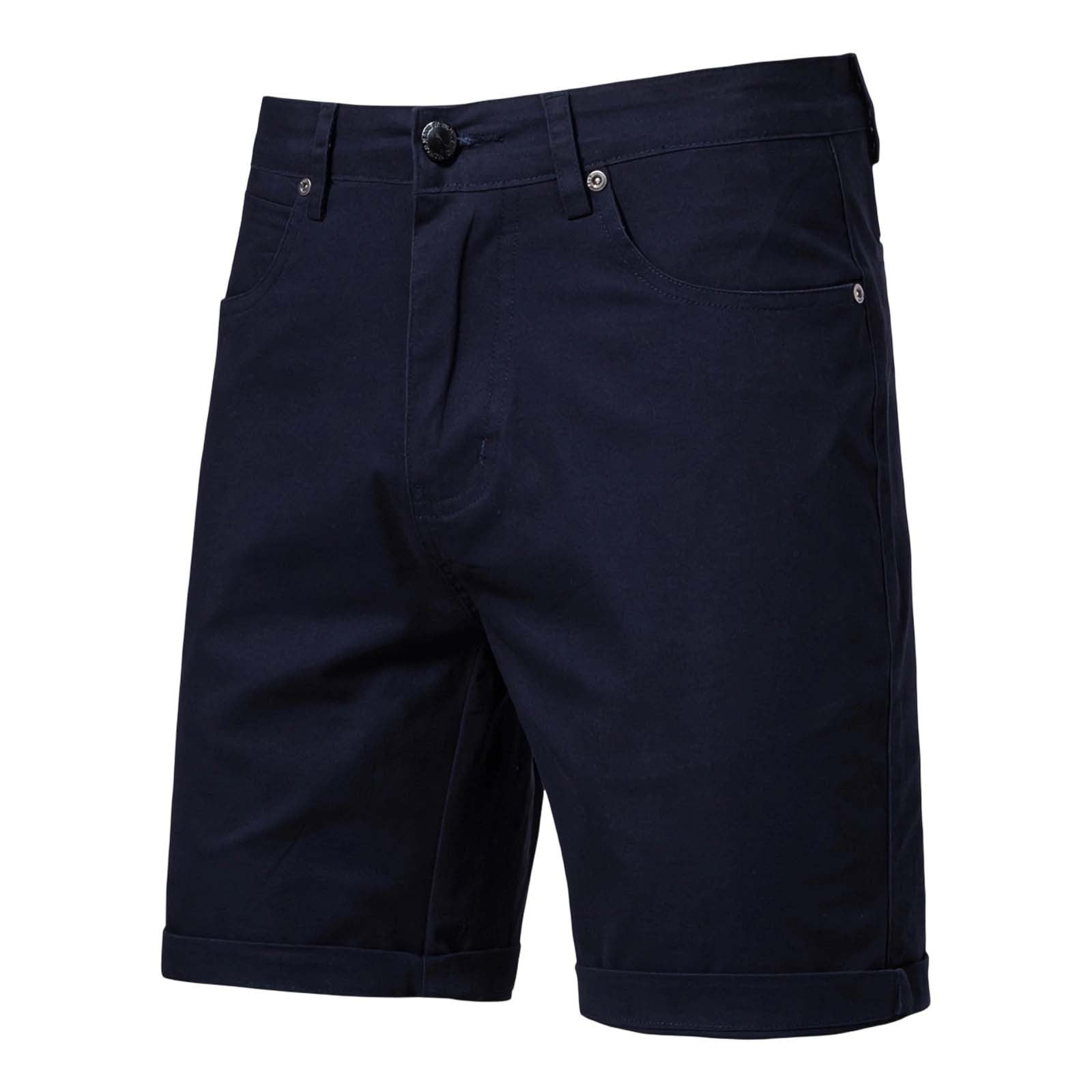 Generic Men's Stretch Chino Short Classic Fit Elastic Waist Summer Slim ...
