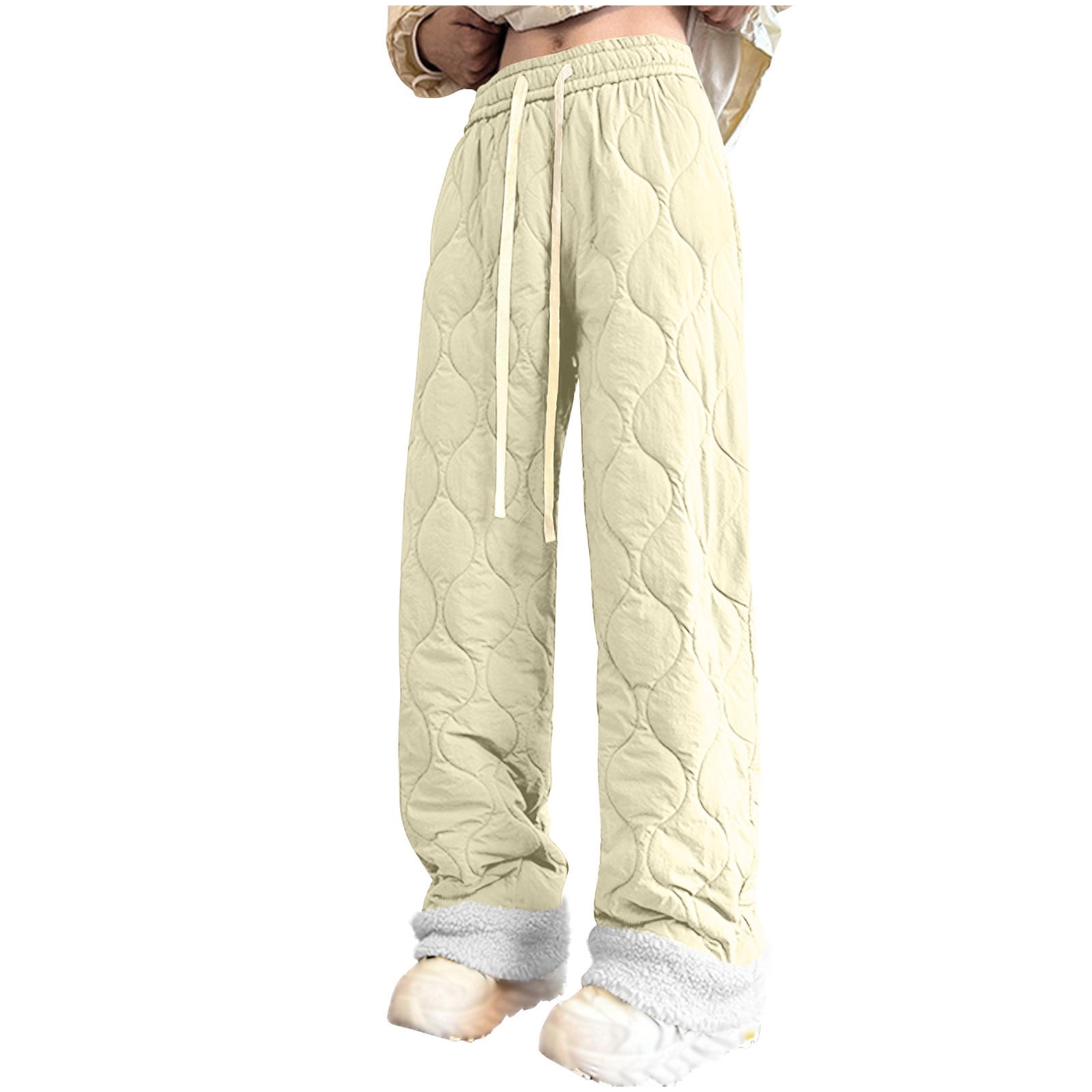 Generic Men's Winter Down Pants Straight Leg Warm Lightweight Snow ...