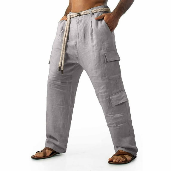 Generic Mens Baggy Sweatpants Relaxed Drawstring Pants Elastic Waist ...