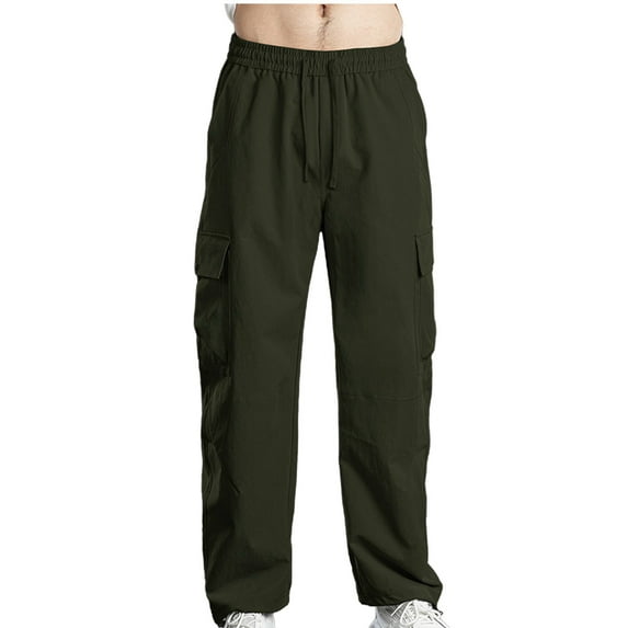 Generic Mens Cargo Pants Casual Baggy Drawstring Loose Fit Hip Hop ...