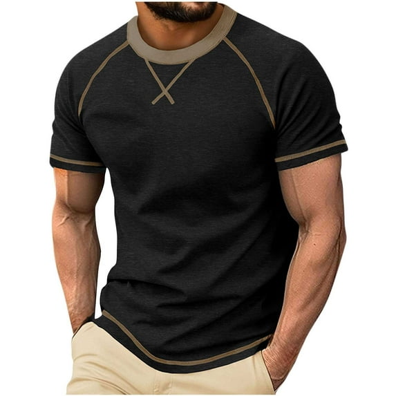 Generic Mens Short Sleeve Muscle T-Shirt Cotton Gym Bodybuilding Active ...
