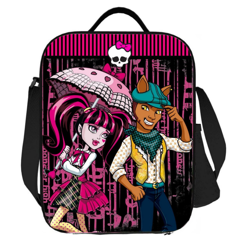 Generic Monster School Insulated Shoulder Hand Lunch Bag Cooler Thermal ...