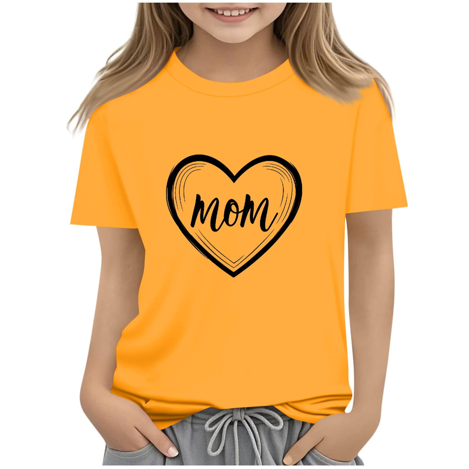 Generic Mothers Day Shirts for Kids Girl Boy Summer Short Sleeve ...
