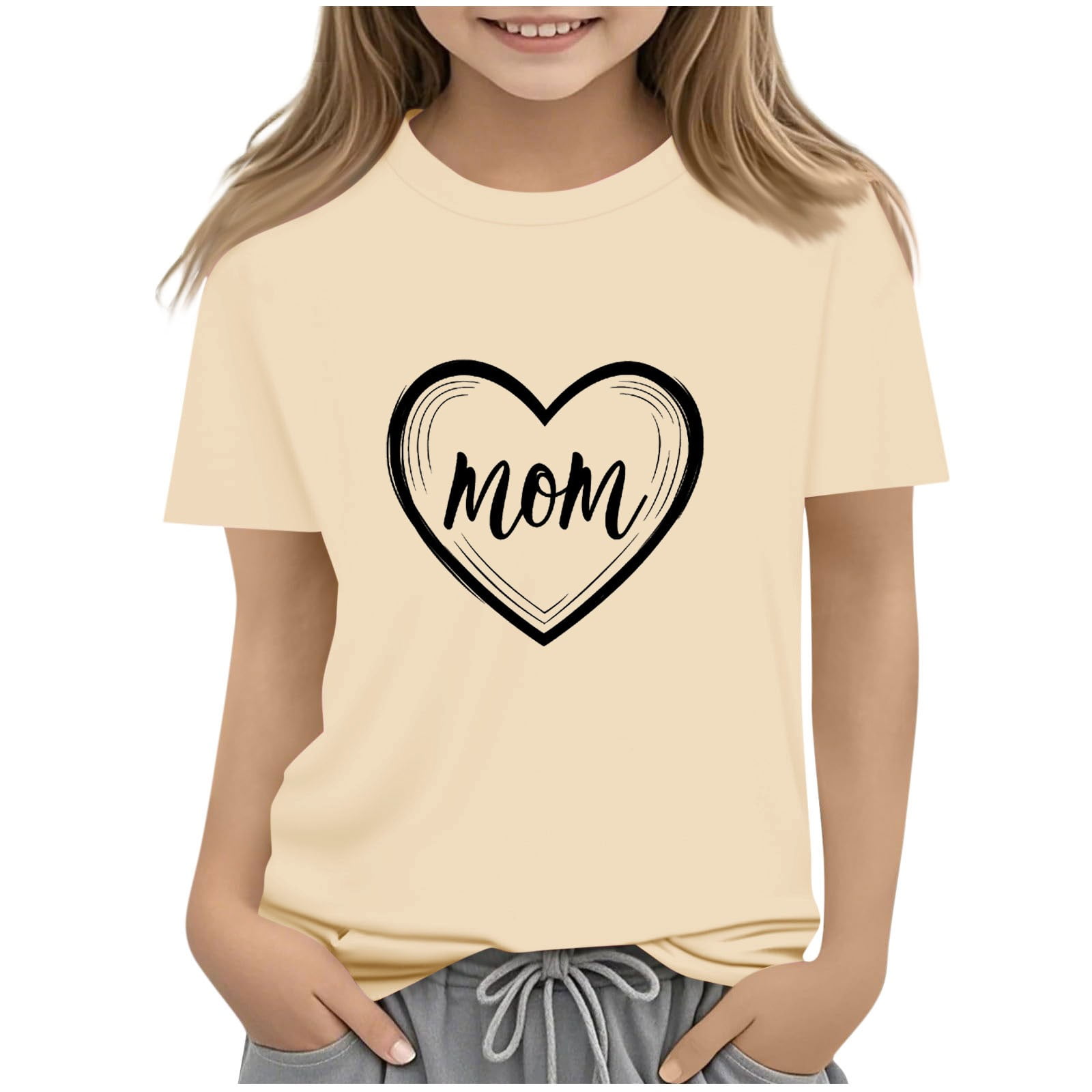 Generic Mothers Day Shirts for Kids Girl Boy Summer Short Sleeve ...
