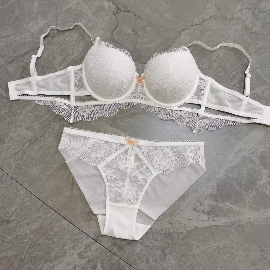 Generic New Bra Lace Bra Upper Thin Lower Thick Suit Push up Bra Breast ...