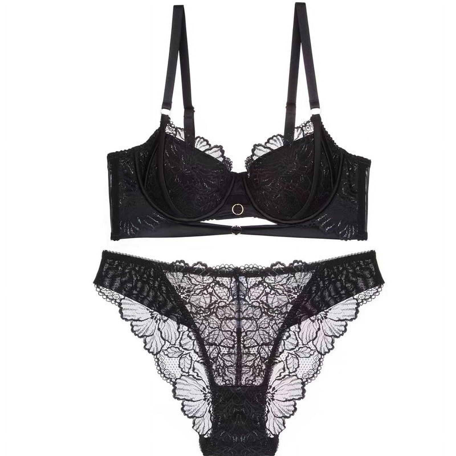 Generic New French Bra Lace Underwear Sexy Cutout Thin Mold Cup Big ...