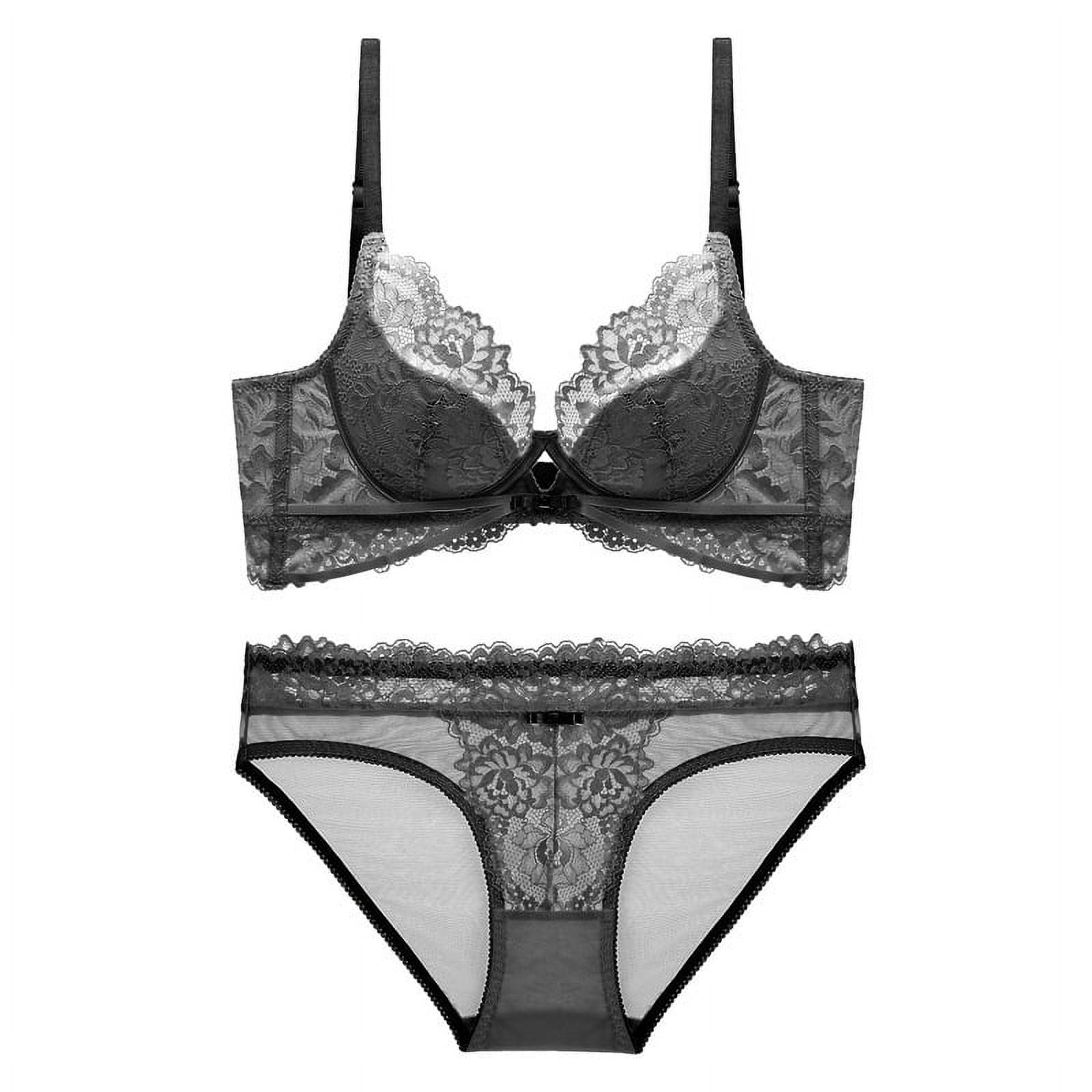 Generic New French Lace Soft Steel Ring Bra Set Big Chest Show Sexy ...