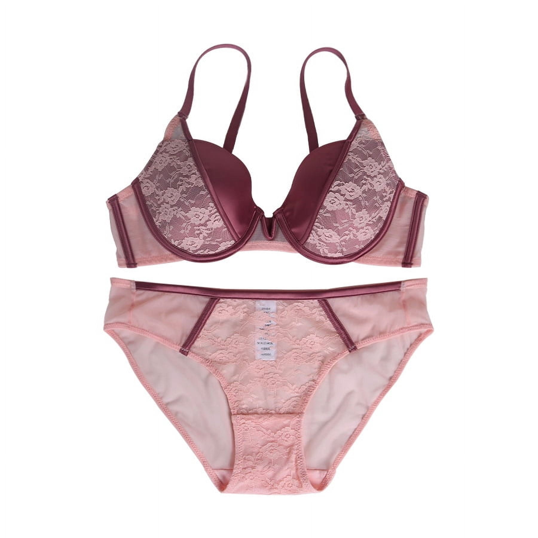 Generic New French Retro Lace Bra Underwear Color Matching Soft Steel ...