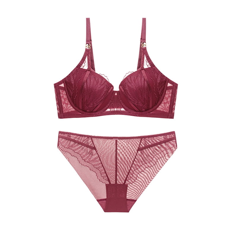 Generic New Lace Bra Set Wear Thin Bottom Thickness Push up and Anti ...