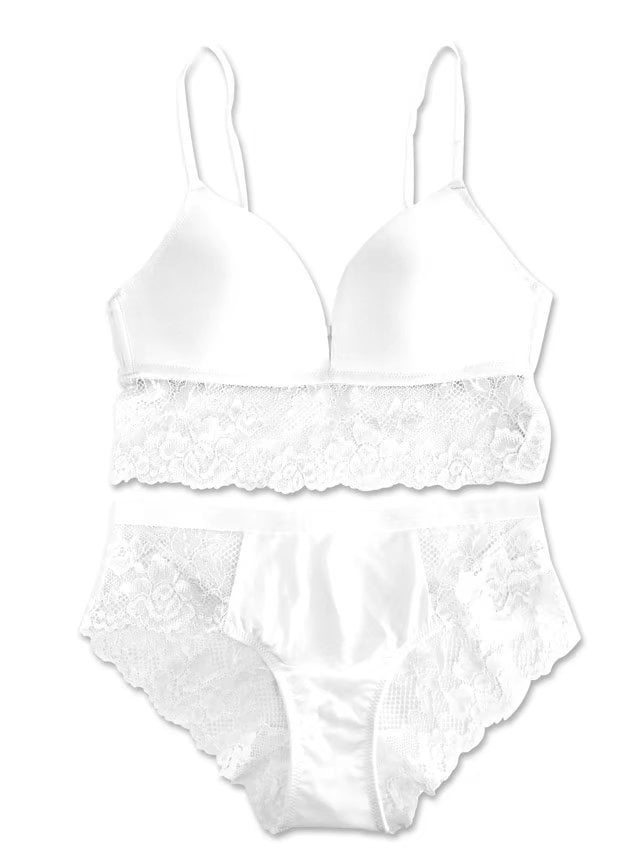 Generic New Lace Embroidery Adjustable Push-up Two-Tone Lace Suit Bra ...