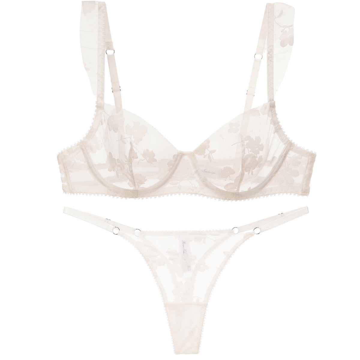 Generic New Sexy Glossy Lace Edge French Bra Suit Popular Thin Big ...