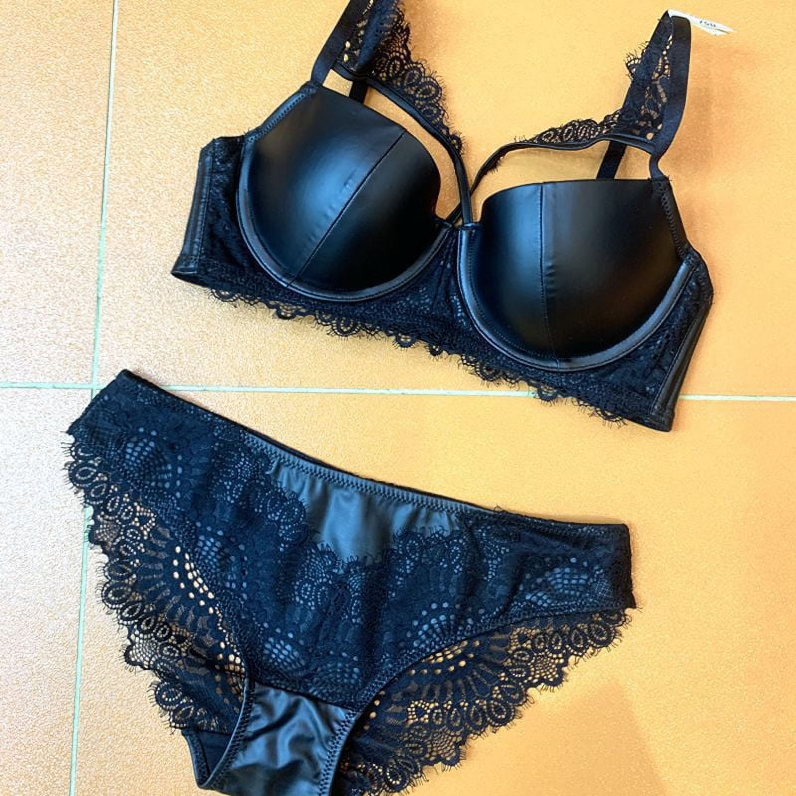 Generic New Sexy Glossy Leather Bra Nightclub Girl Motorcycle Lace Push ...