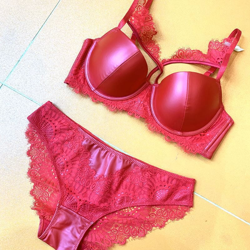 Generic New Sexy Glossy Leather Bra Nightclub Girl Motorcycle Lace Push ...