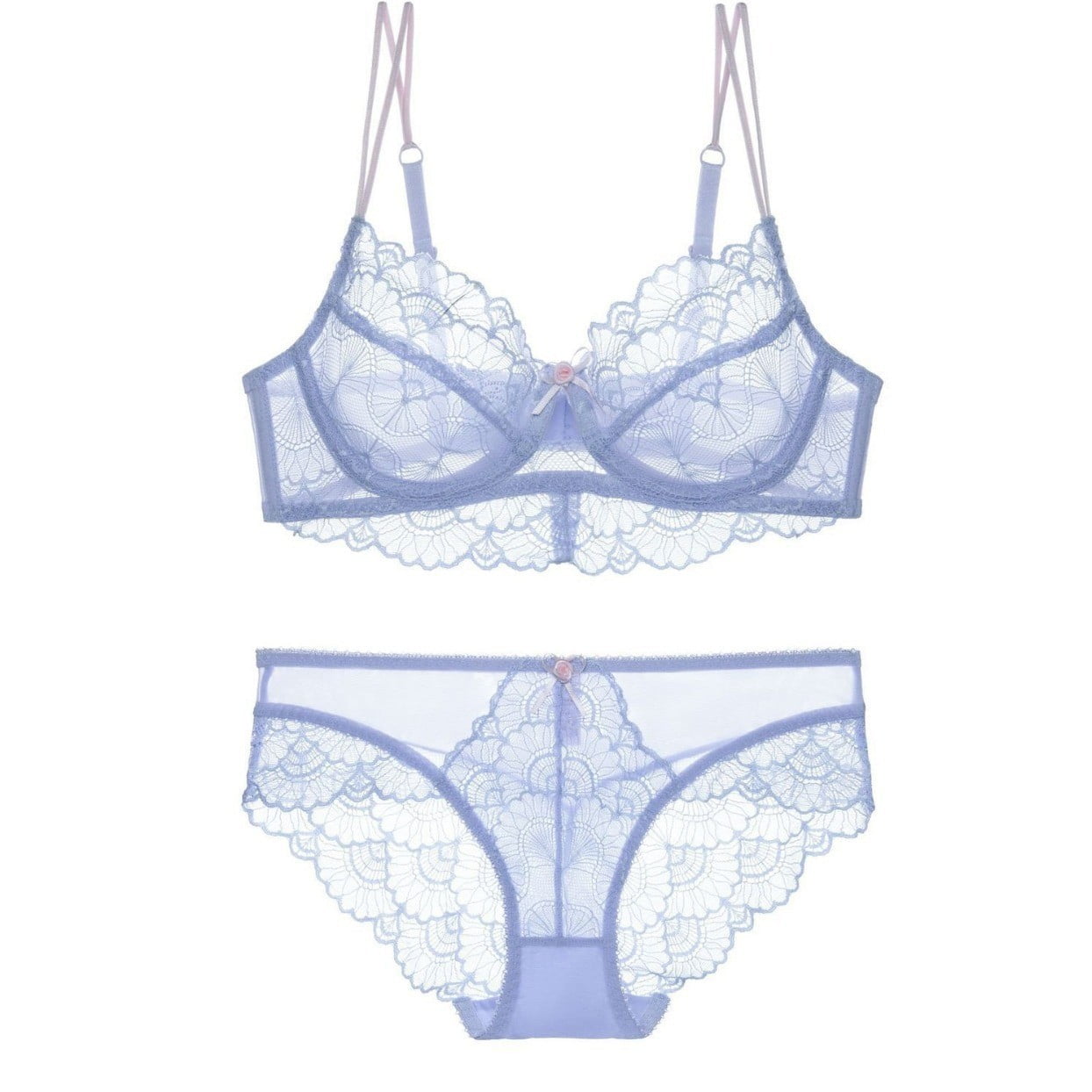 Generic New Ultra-Thin Lace Bra Big Chest Show Sexy Contrast Color ...