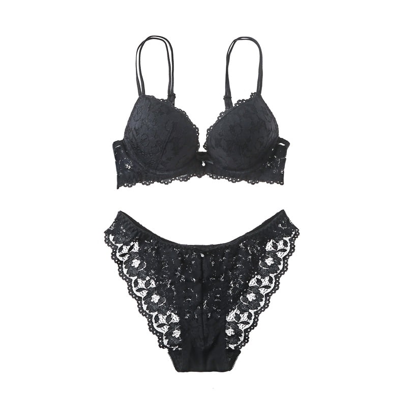 Generic One Piece Full Lace Cotton Circumference Bra Set Push up Bra ...