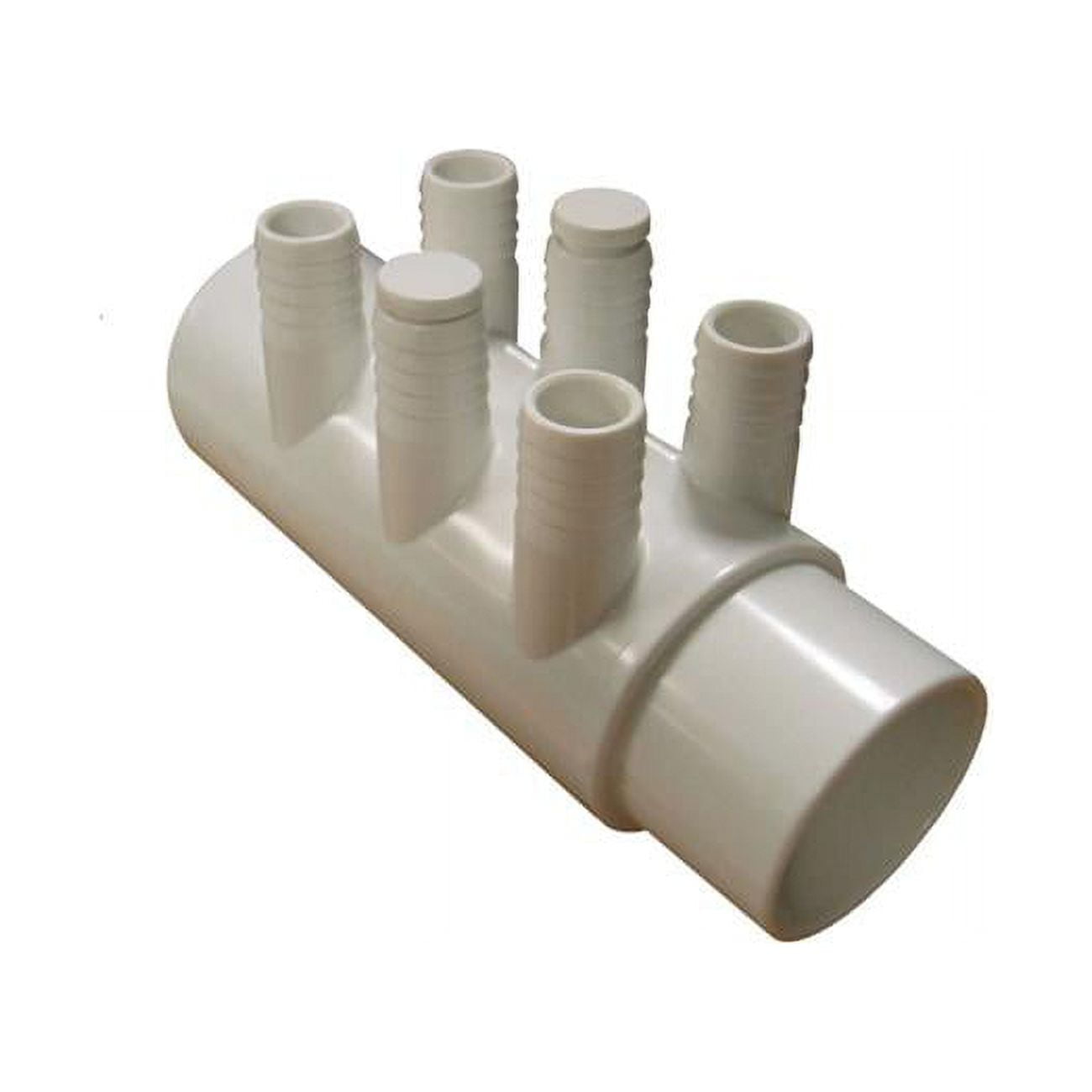 Generic PVC Gentekk Manifold Ribbed Barb Ports with 2 Plugs - 2 in ...