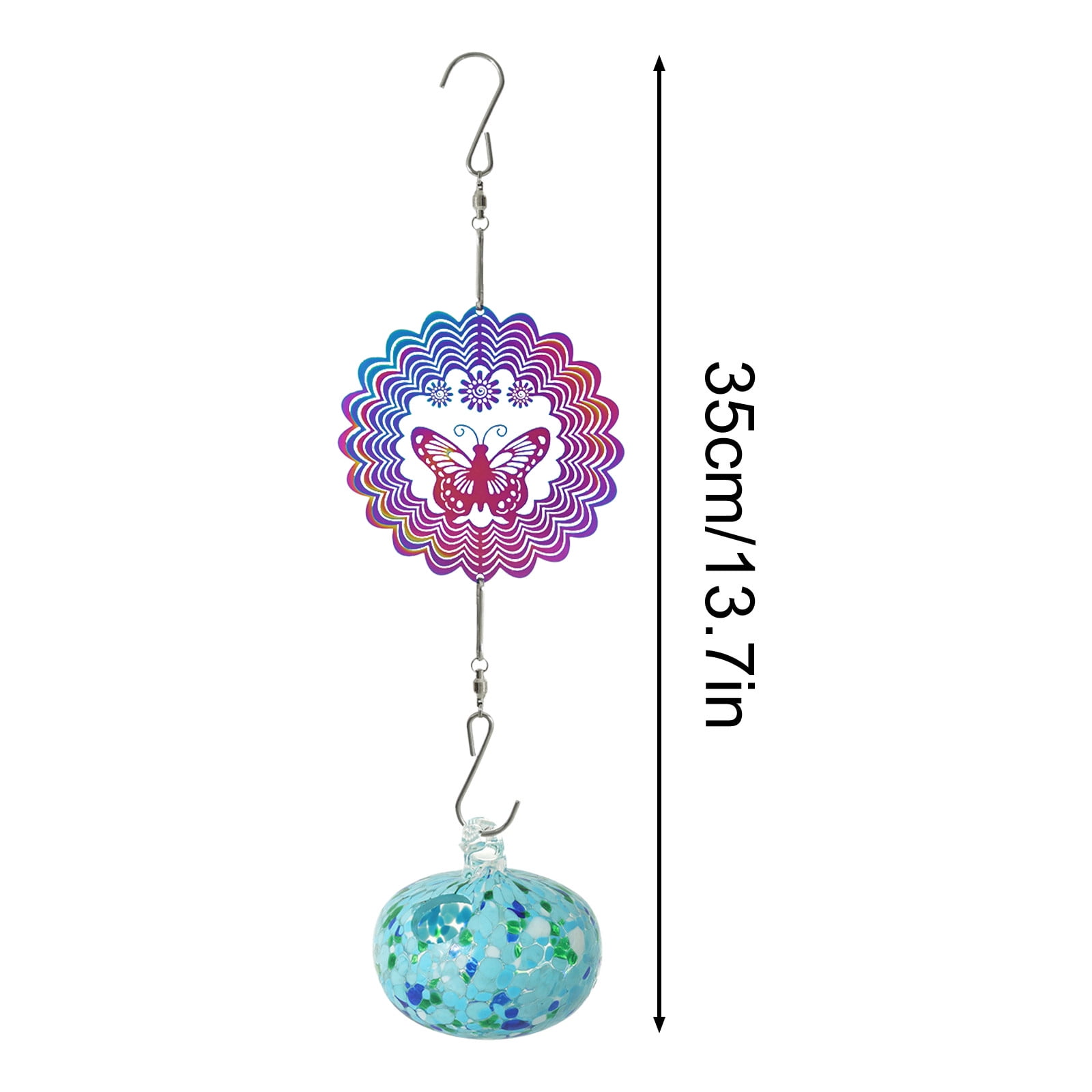 Generic Painted Hummingbird Shaped Bird Feeder Wind Chime Outdoor ...