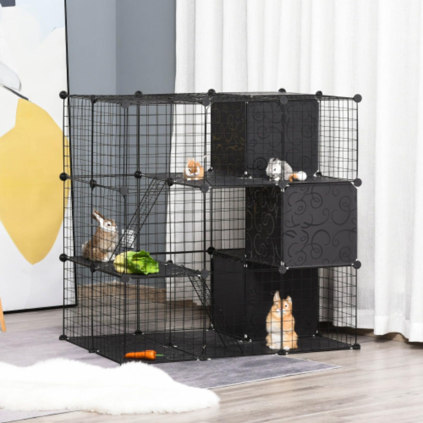 Generic Pet Fence Small Animal Cage, Chinchilla Cage, Rabbit Cage, 56 ...