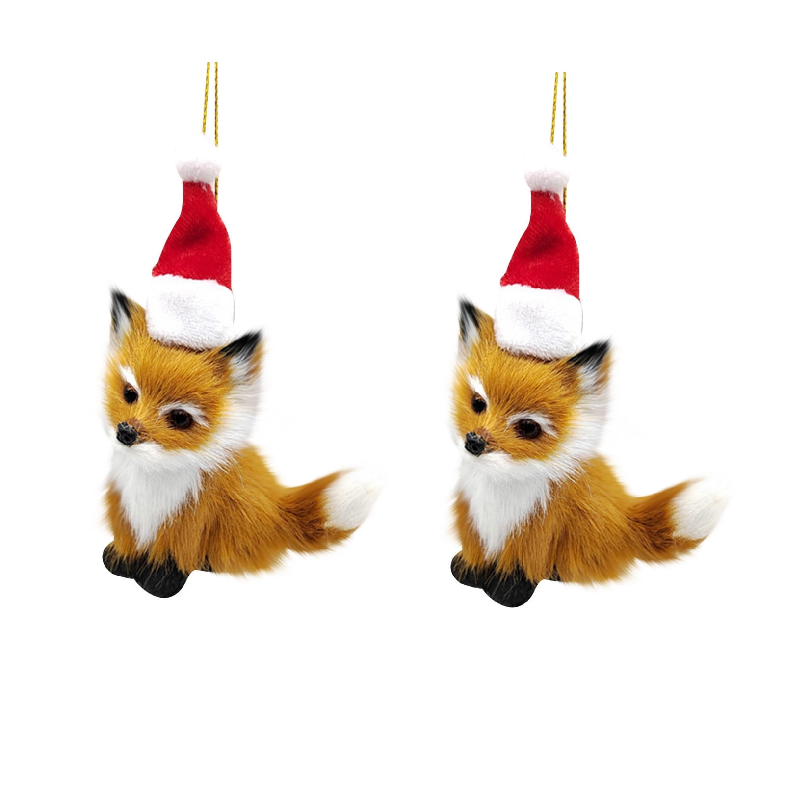 Stuffed Fox Plush Ornament, Squatting Simulation Fox Decorations ...