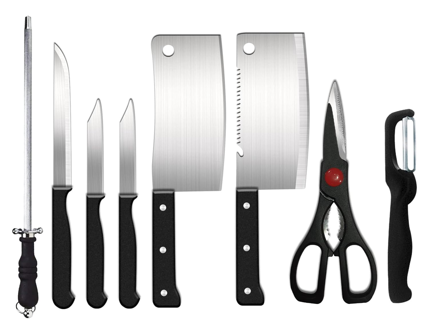 Generic Premium Stainless Steel Kitchen Knife Set 7Pieces with Scissor ...
