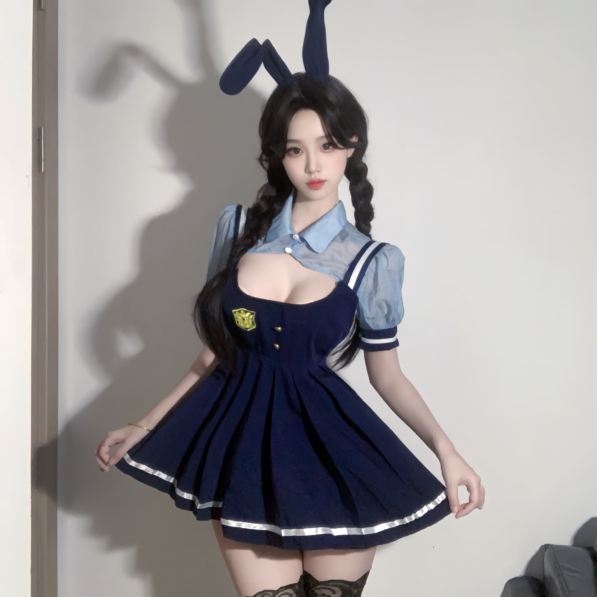 Generic Qqny Rabbit Officer Judy Cos Underwear Pure Desire Uniform Suit Lianyungang Bunny Role ...