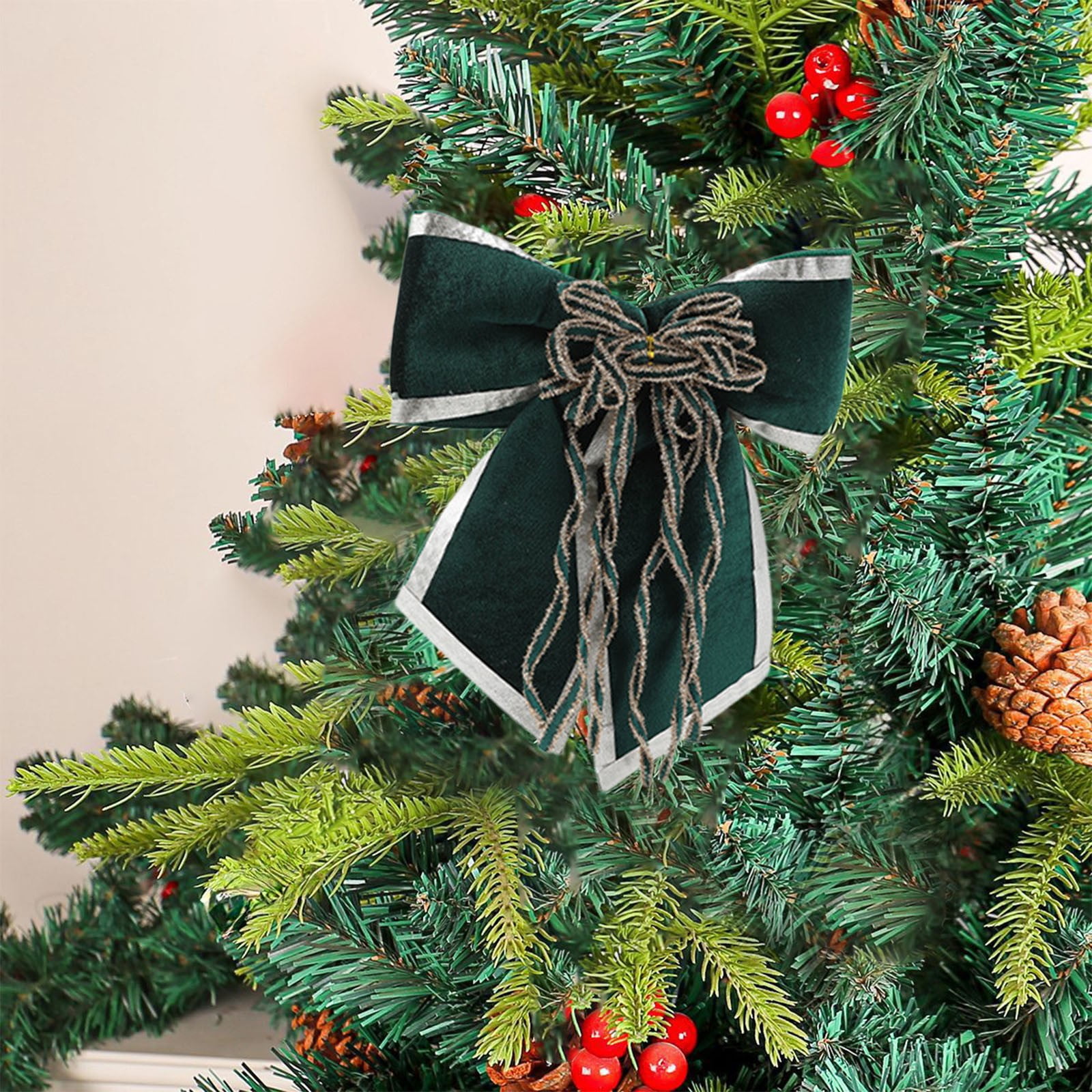 Generic Red Christmas Extra Large Velvet Bows Christmas Tree Topper ...