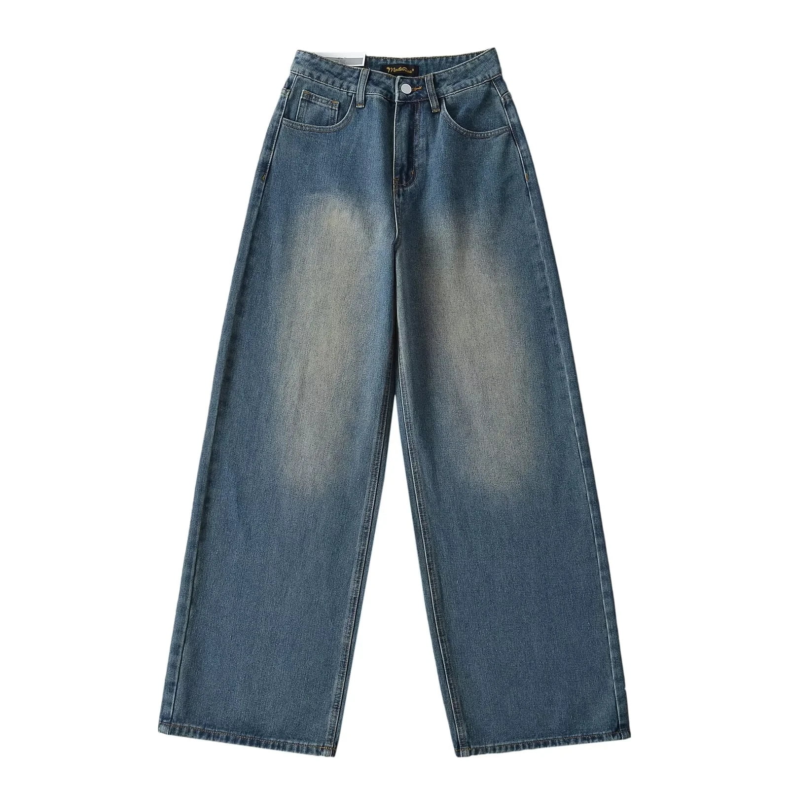 Generic Retro High Waist Wide Leg Jeans for Women 2025 Spring New Loose ...