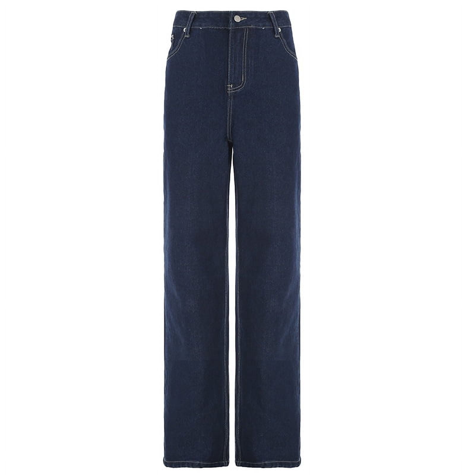 Generic Retro Trousers Embroidered Hot Girl Versatile Loose Wide Leg ...