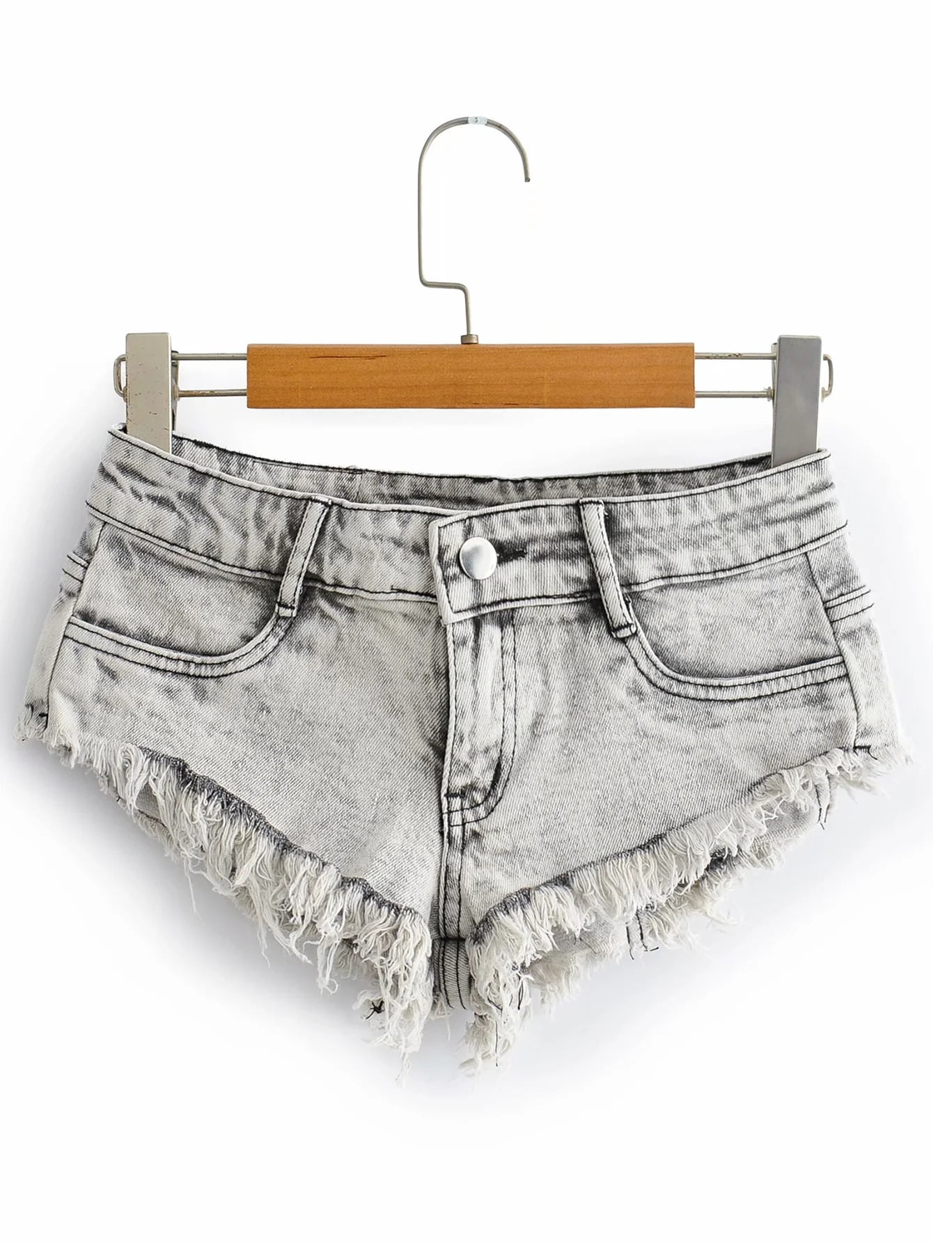 Generic Retro Washed Ultra Short Denim Hot Pants Women's Ins Trendy ...