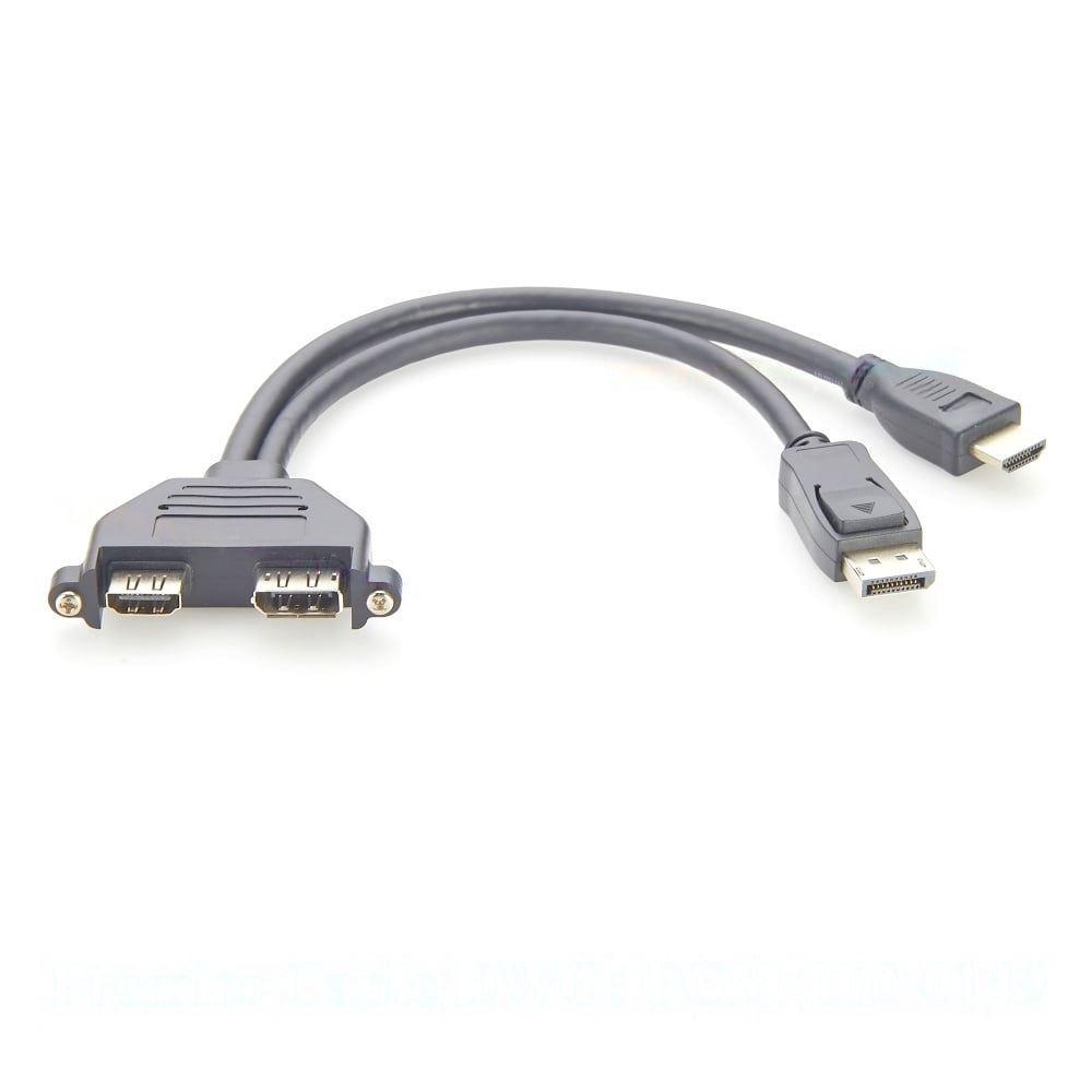 Generic Screw Panel Mount HDMI 2.0 & DisplayPort 1.4 Extension Cable 4K ...