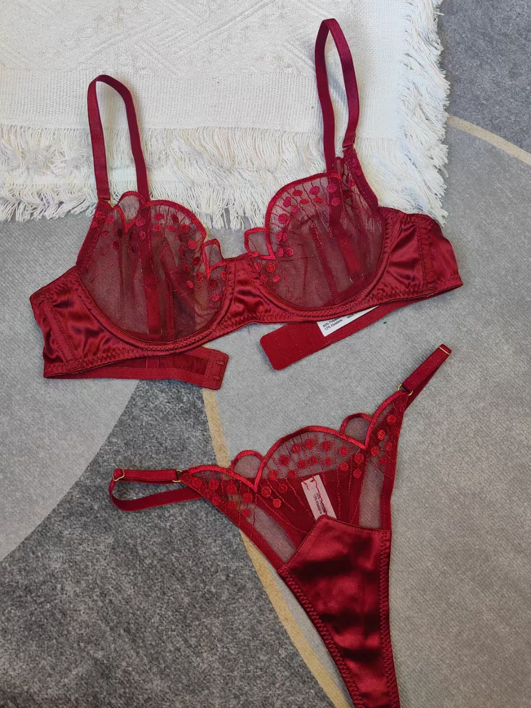 Generic Sexy Bra Lace Untra Thin Translucent Big Chest Show Leopard Print Underwear Suit Anti ...