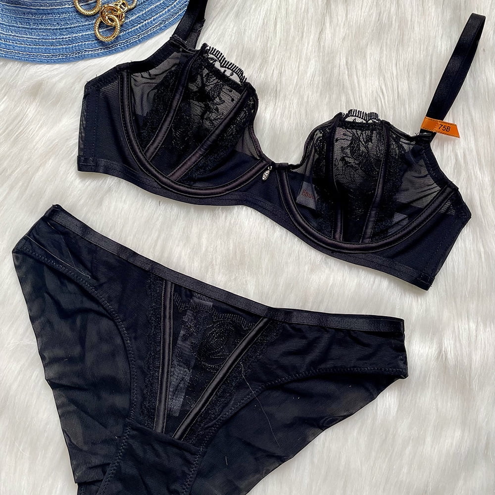 Generic Sexy Embroidery French Underwear Bra Suit Breasts Contracting ...