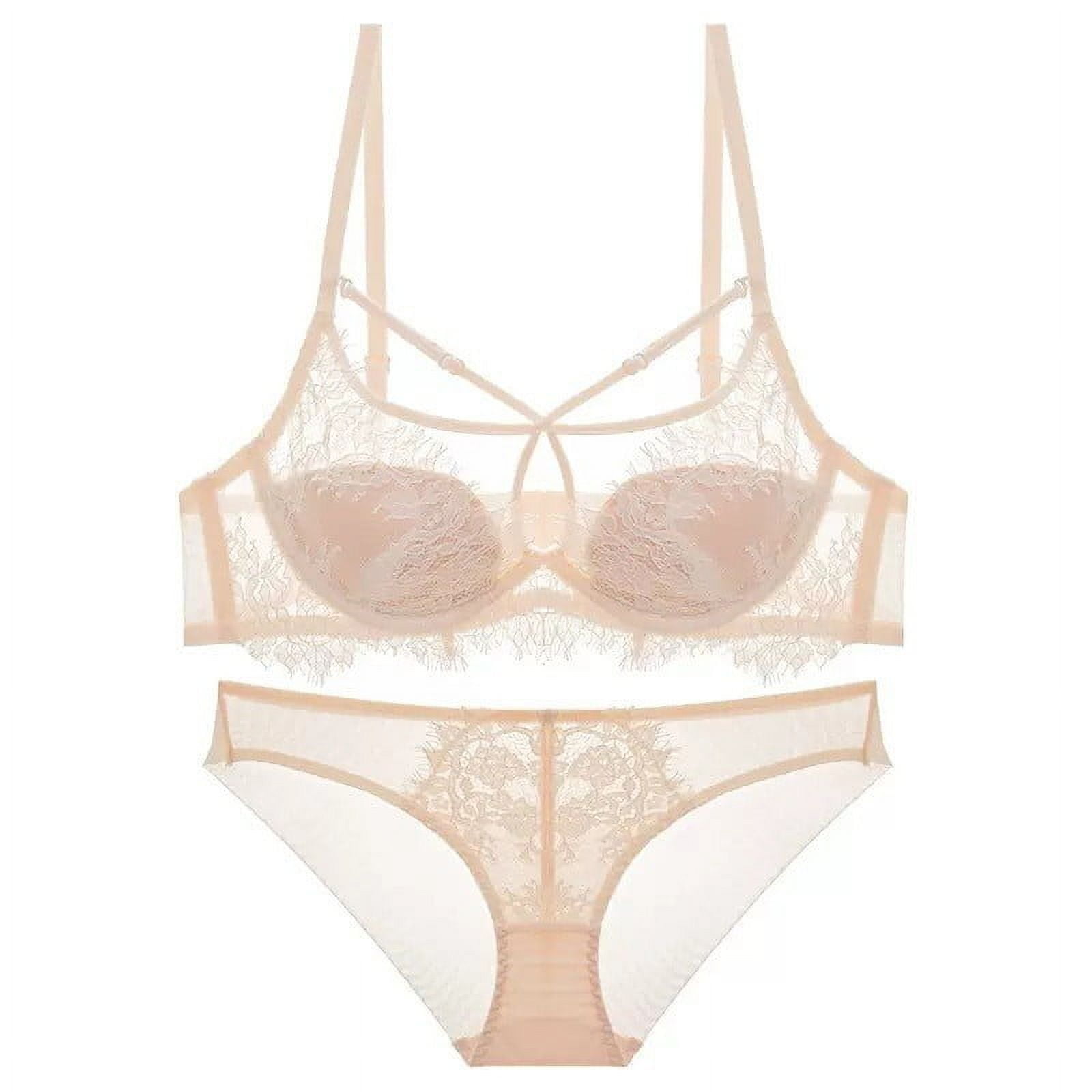 Generic Sexy Eyelash Lace Underwear Women's French Ultra-Thin Big Chest ...