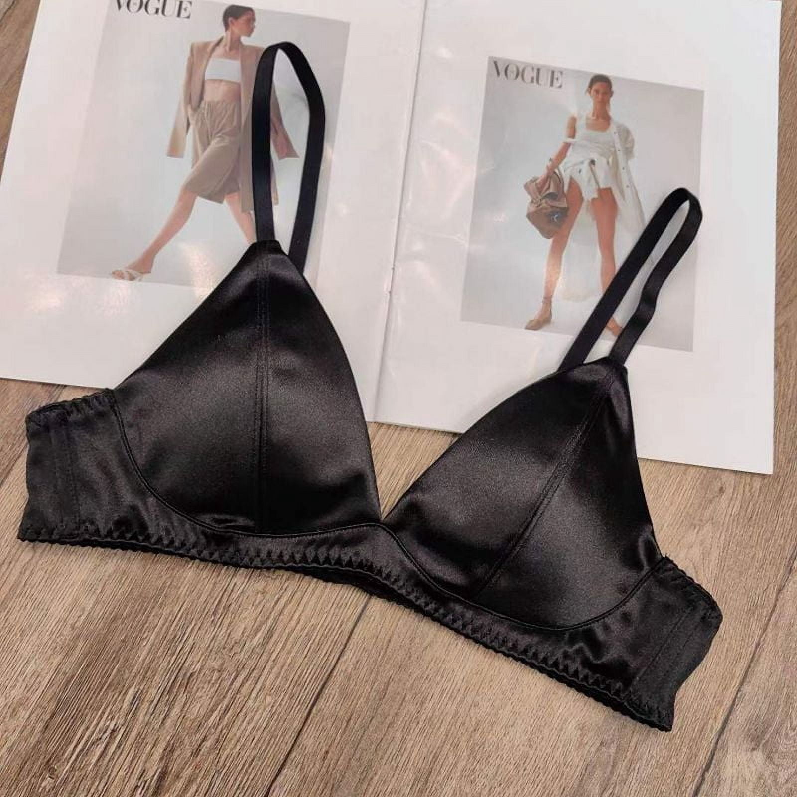 Generic Sexy French Style Thin Underwear Seamless Satin Bra No Steel ...