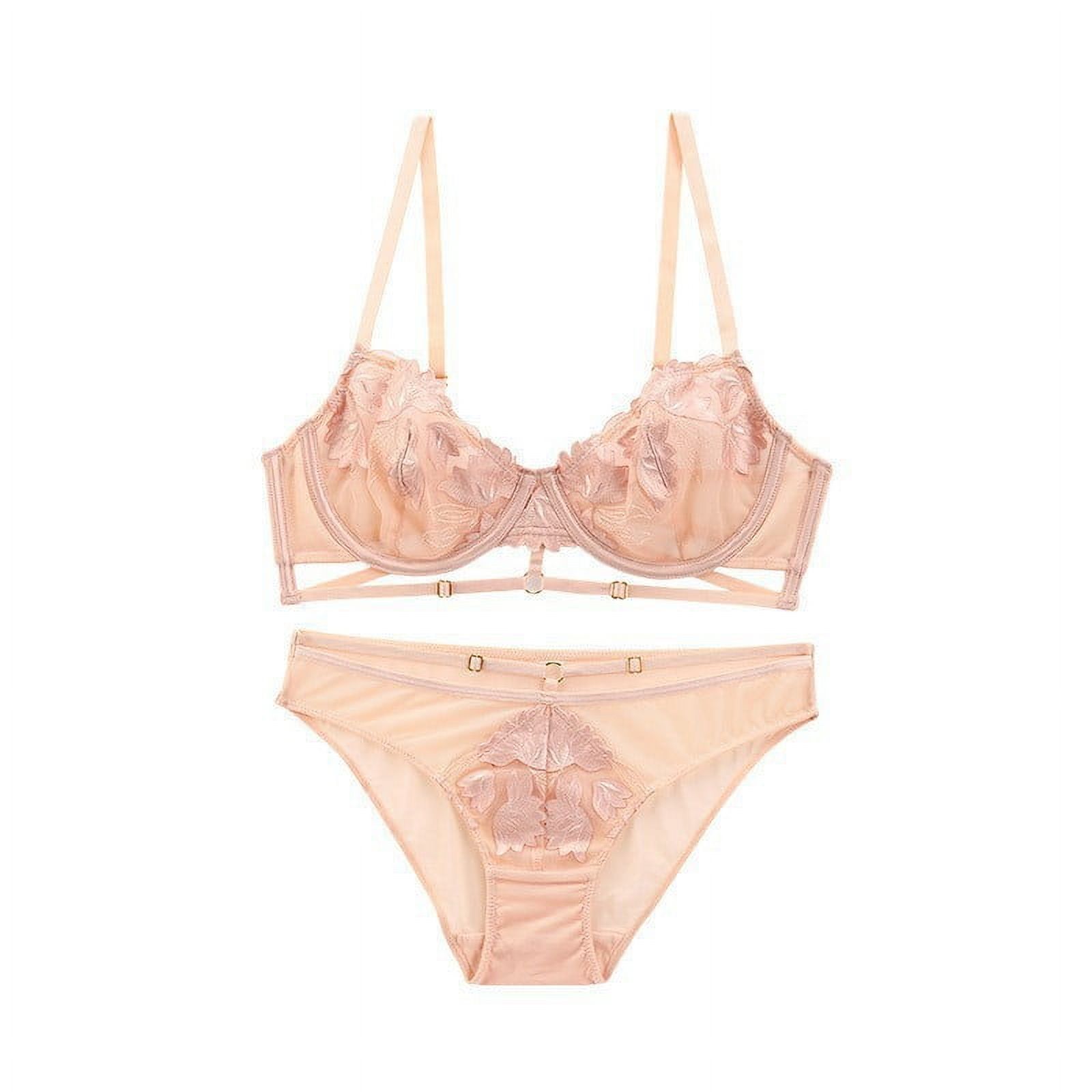 Generic Sexy Lace Embroidery Backless Bra Big Chest Small Push up Ultra-Thin Underwear for Women ...