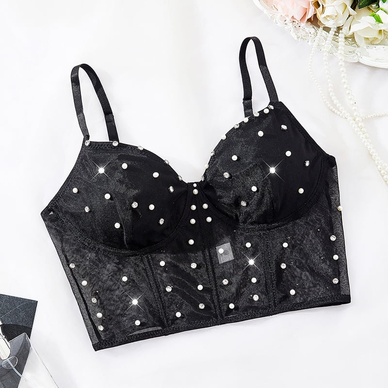 Generic Sexy Night Club Style Sequins Fishbone Steel Ring Gathered See ...