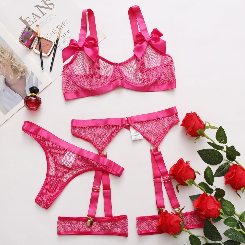 Generic Sexy Summer Thin Underwear Mesh See-through Bow Sexy Suit 21774 ...