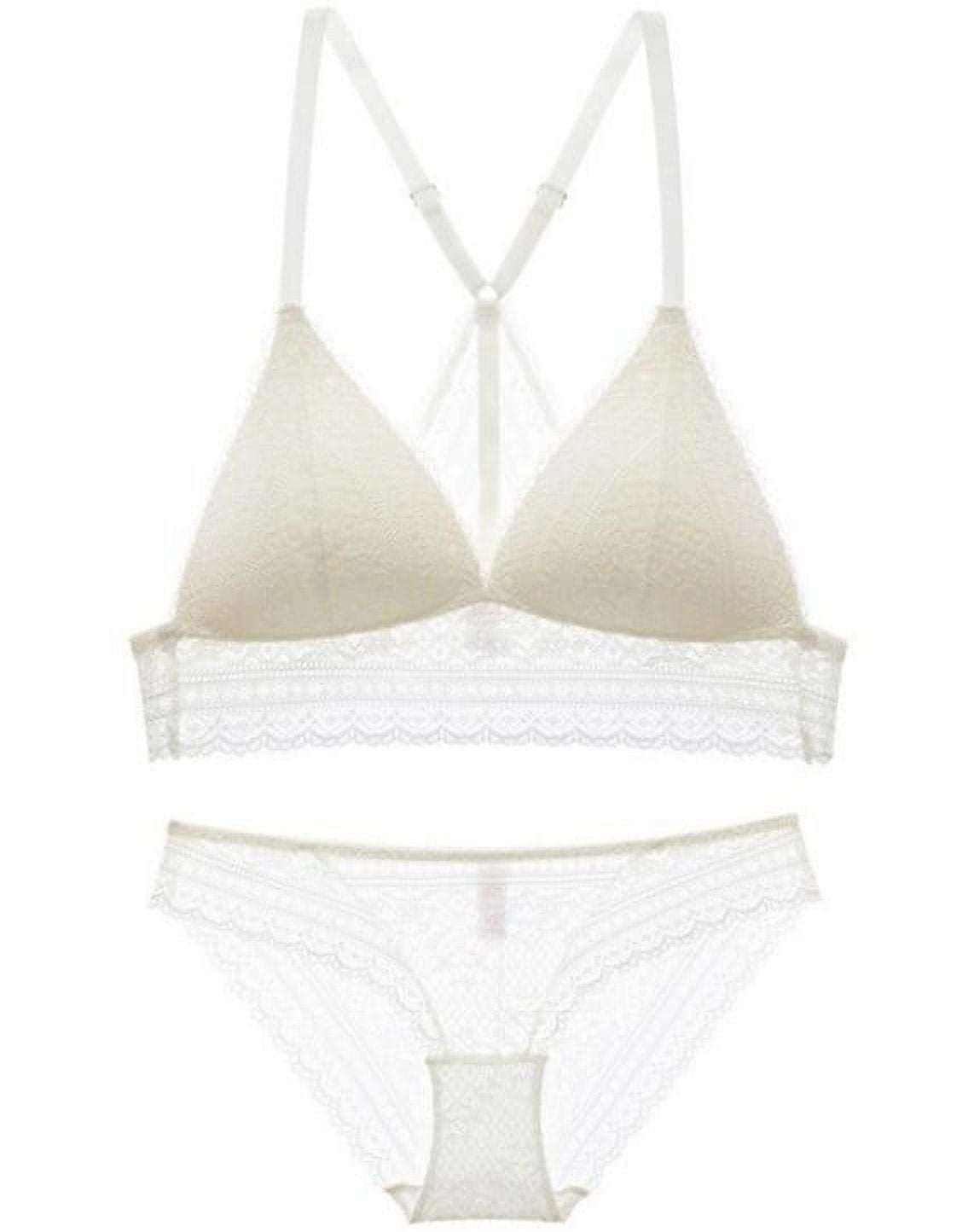 Generic Sexy Thin Cotton Front Closure Underwired Back Shaping Bra Set ...