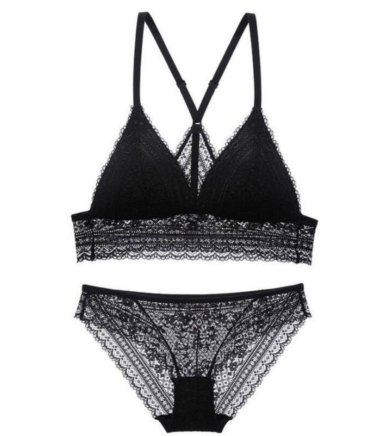 Generic Sexy Thin Cotton Front Closure Underwired Back Shaping Bra Set ...