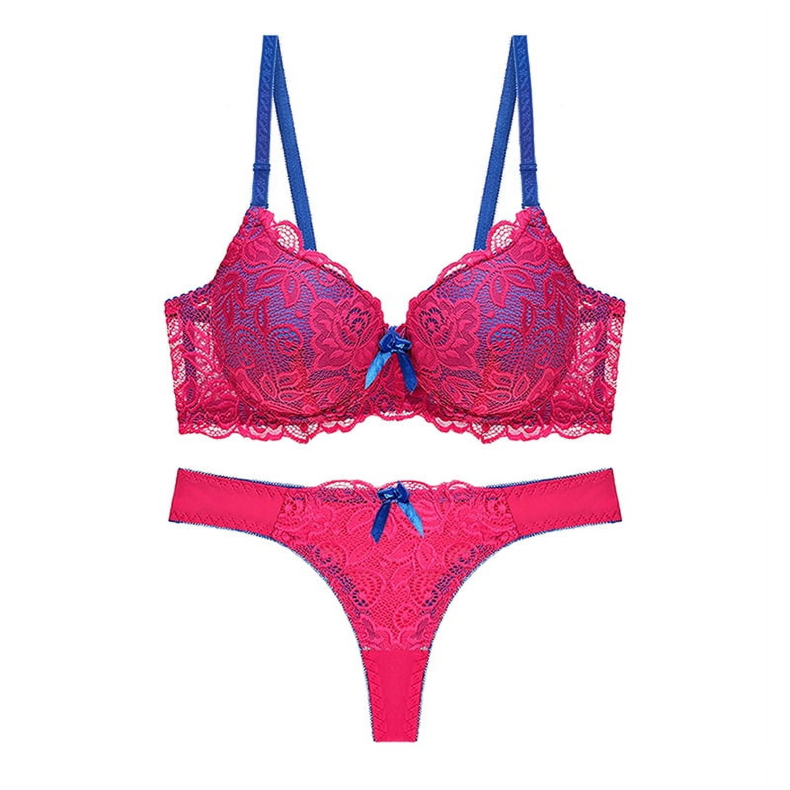 Generic Sexy Thin Cup Lace Color Matching Bra Set Shaping Push-up ...