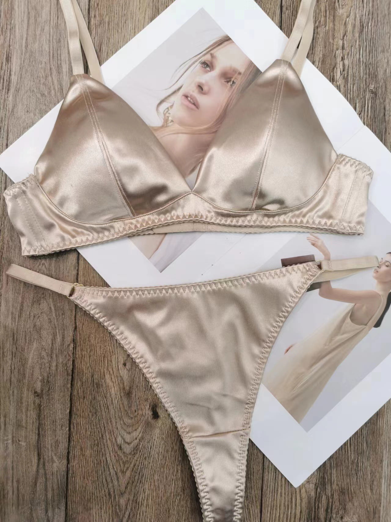 Generic Sexy Thong Underwear Thin Section Traceless Satin Wireless ...