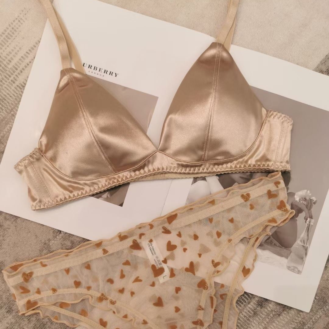 Generic Sexy Underwear French Thin Satin Seamless Wireless Underwear ...