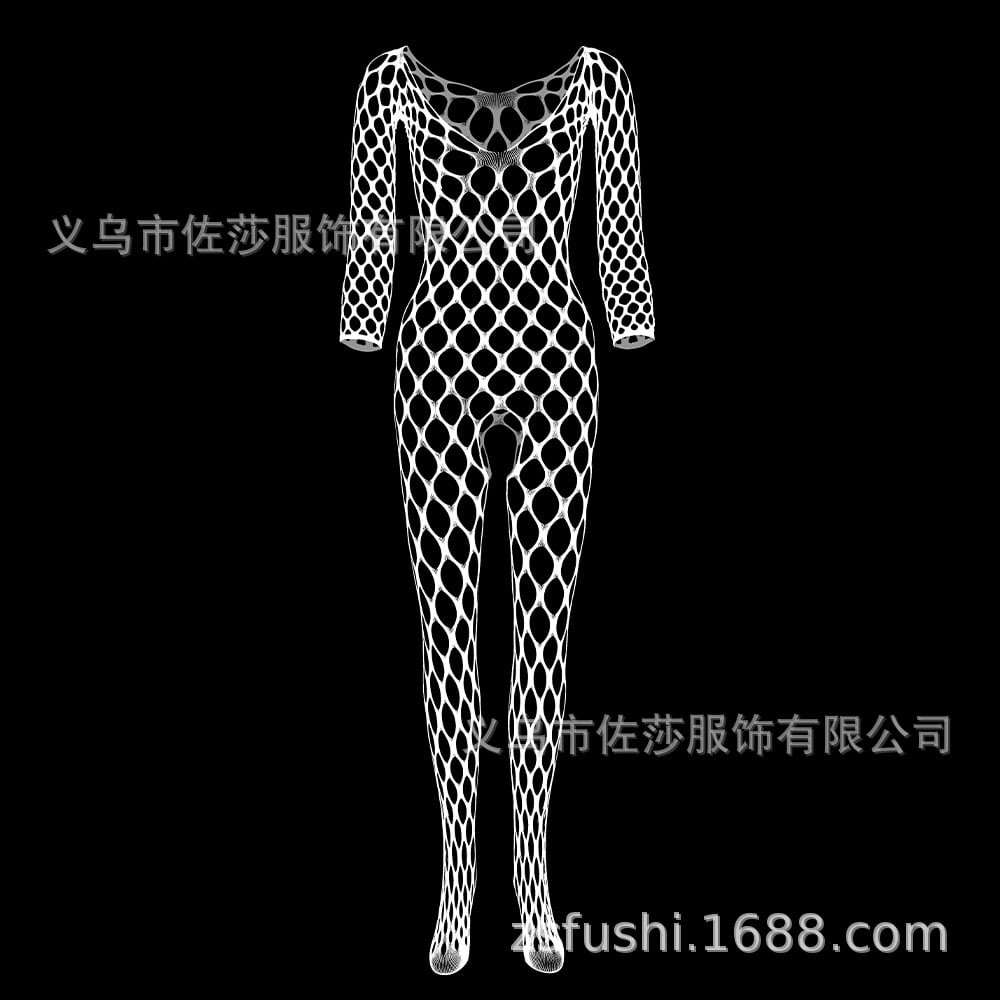 Generic Sexy Underwear Long Sleeve Large Mesh Hole One-Piece Leggings ...