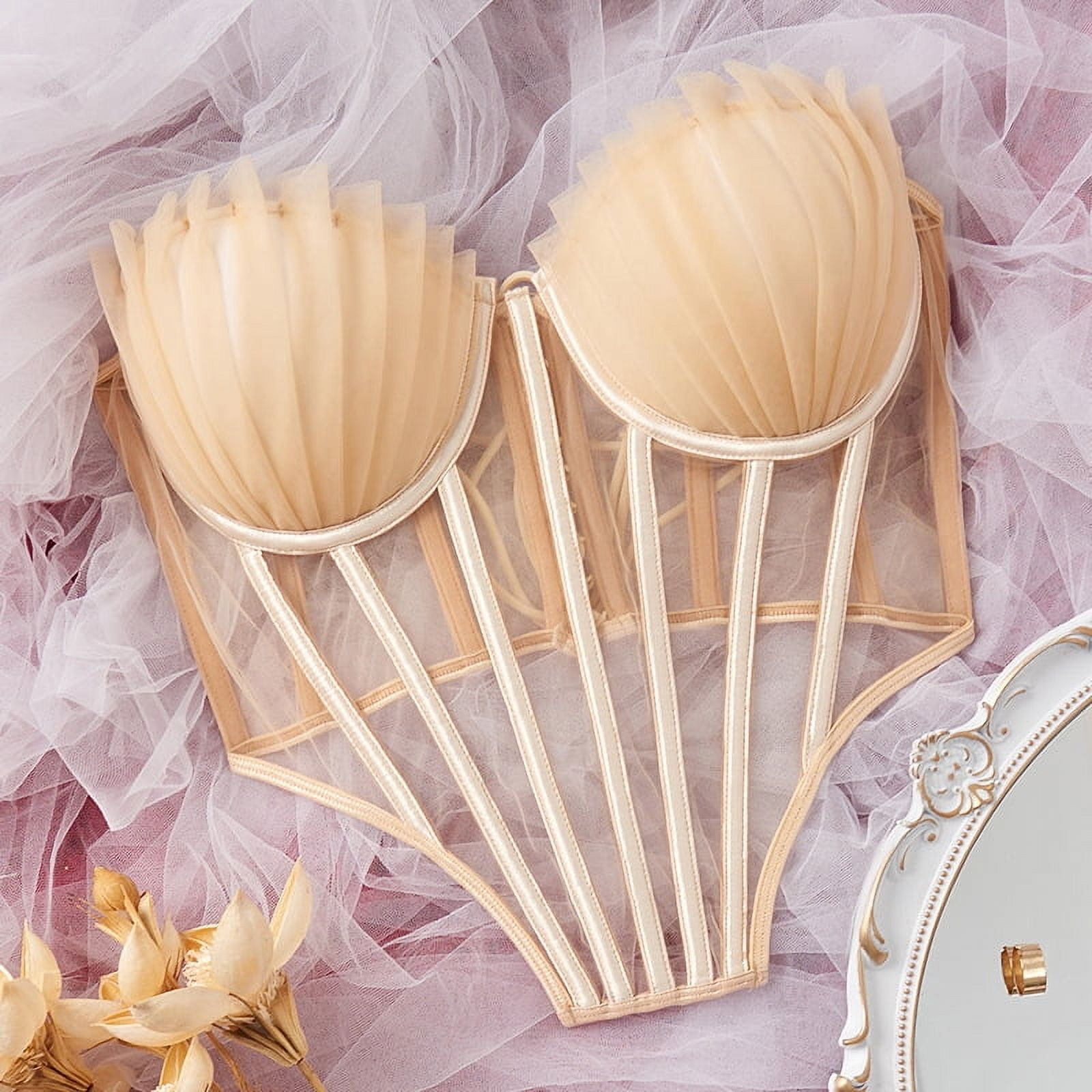 Generic Shell Three-Dimensional Pleated Fishbone Hot Girl Tube Top ...
