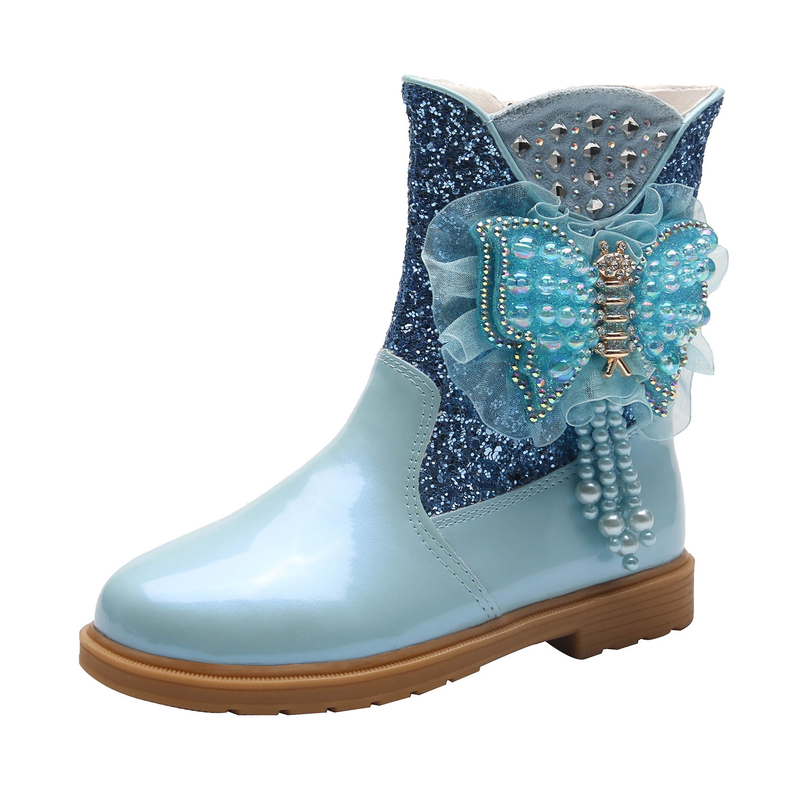 Generic Shoes for Boys Girls Boots Autumn Winter Bowknot Cute Children ...