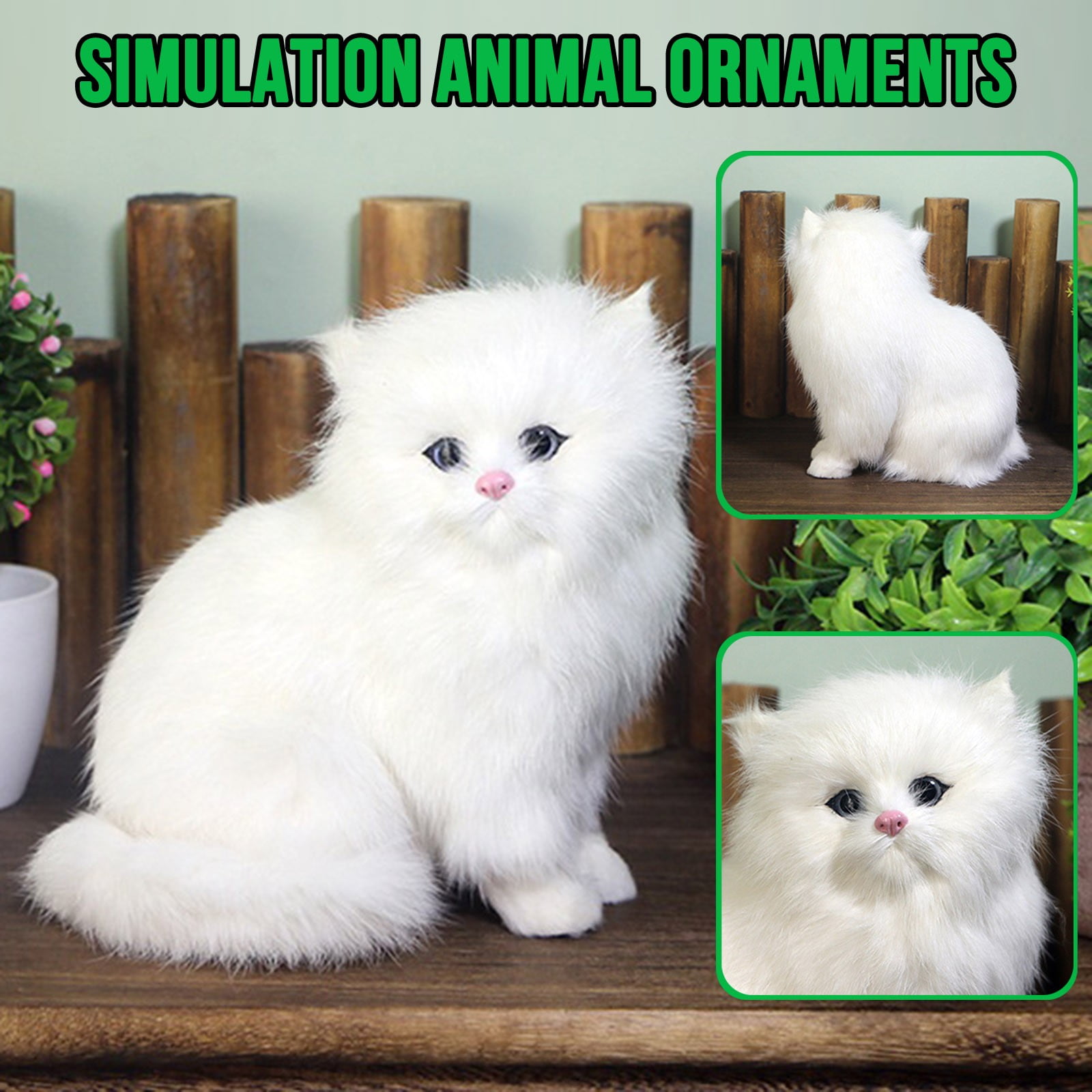 Generic Simulation Cute Cats & Dog Toys, Realistic Plush Cats Toys ...