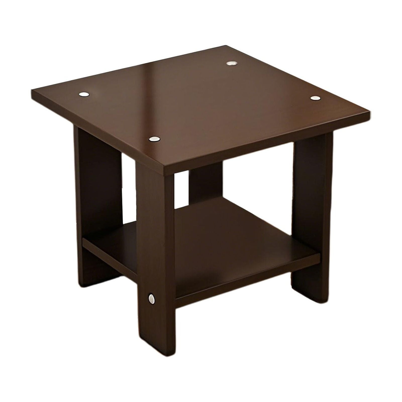 Generic Small Side Table, Modern Simple Square Bedside Table, 2-Layer ...