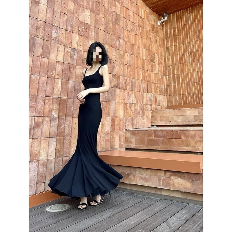 Generic Step-by-Step Lotus Summer Sling Tight Fishtail Hip-Wrapped Aunt ...